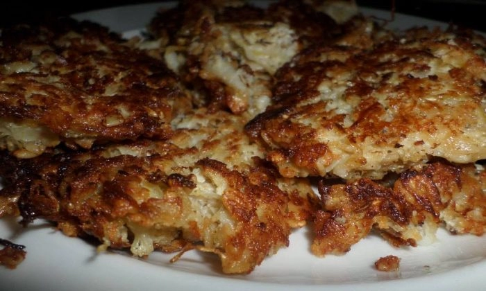 Sauerkraut and oatmeal pancakes